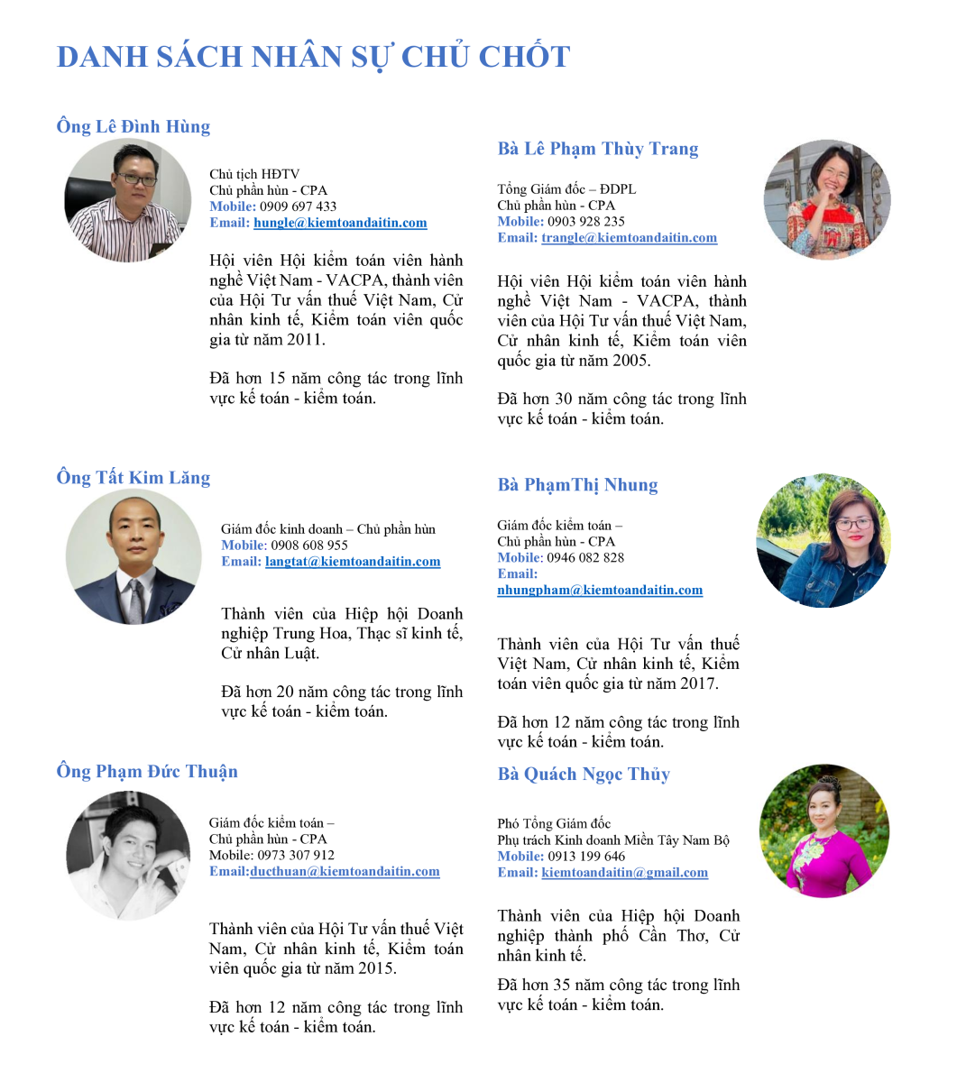 Nhân Sự Chủ Chốt